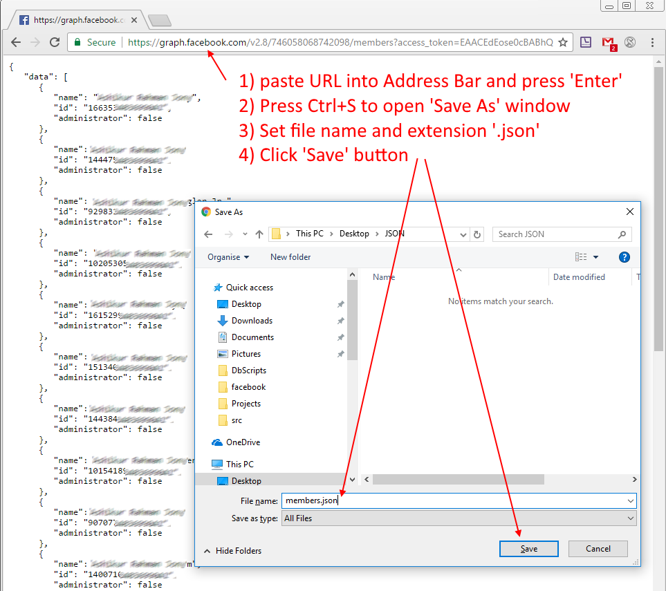 Json xls How To Export Facebook Group Members To Excel CSV
